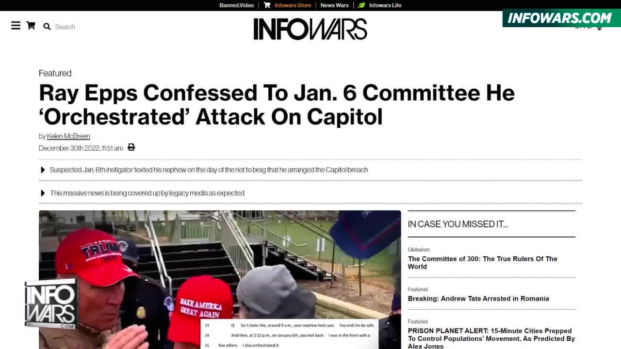 Ray Epps Admits He Orchestrated Jan. 6 In Court - One News Page VIDEO