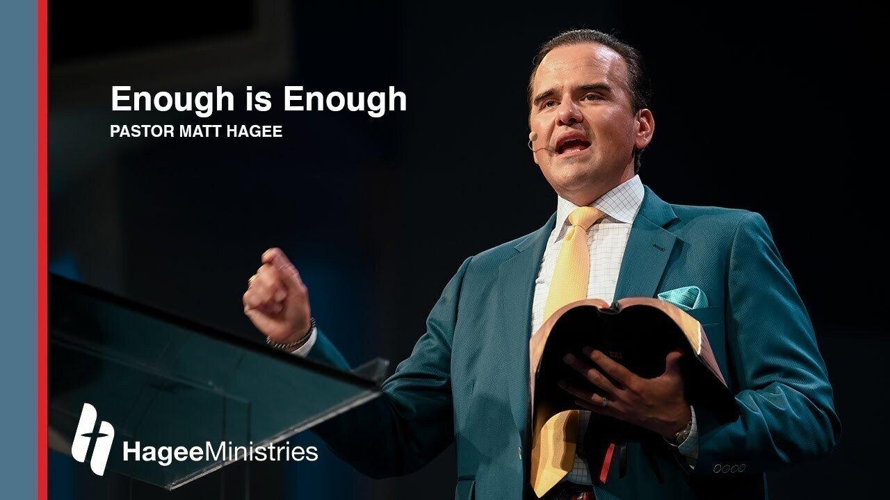 Pastor Matt Hagee - "Enough Is Enough" - One News Page VIDEO