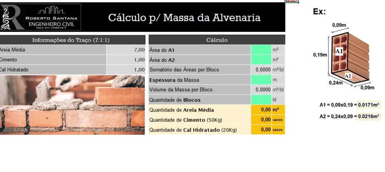 Planilha de Material de Construção (Reboco, - One News Page VIDEO