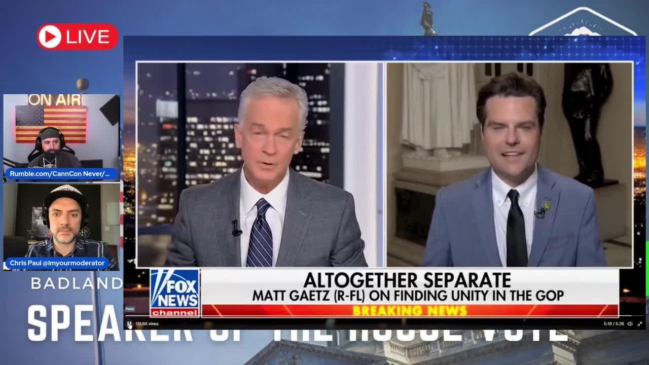 Matt Gaetz Gives Trace Gallagher A Truth - One News Page VIDEO