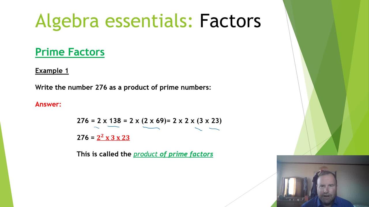 Algebra Essentials, Factors and Prime Numbers - One News Page VIDEO