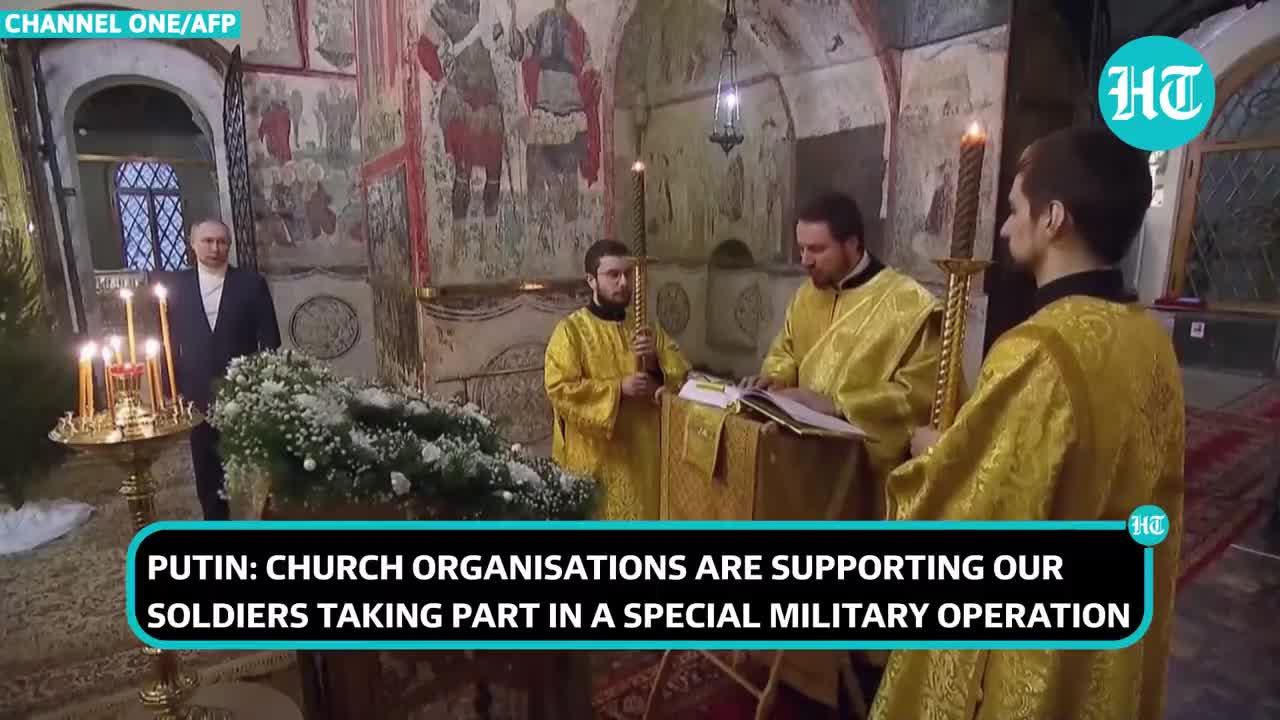 Putin stands alone in Kremlin Church; First - One News Page VIDEO