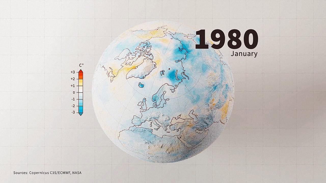 Animated map: 40 years of monthly temperature - One News Page VIDEO