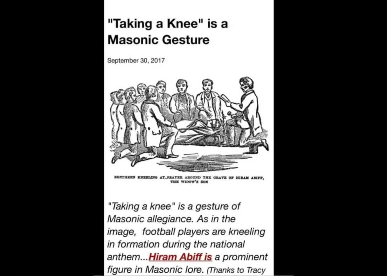 Freemasonic Rituals ~ Taking a Knee Without a - One News Page VIDEO