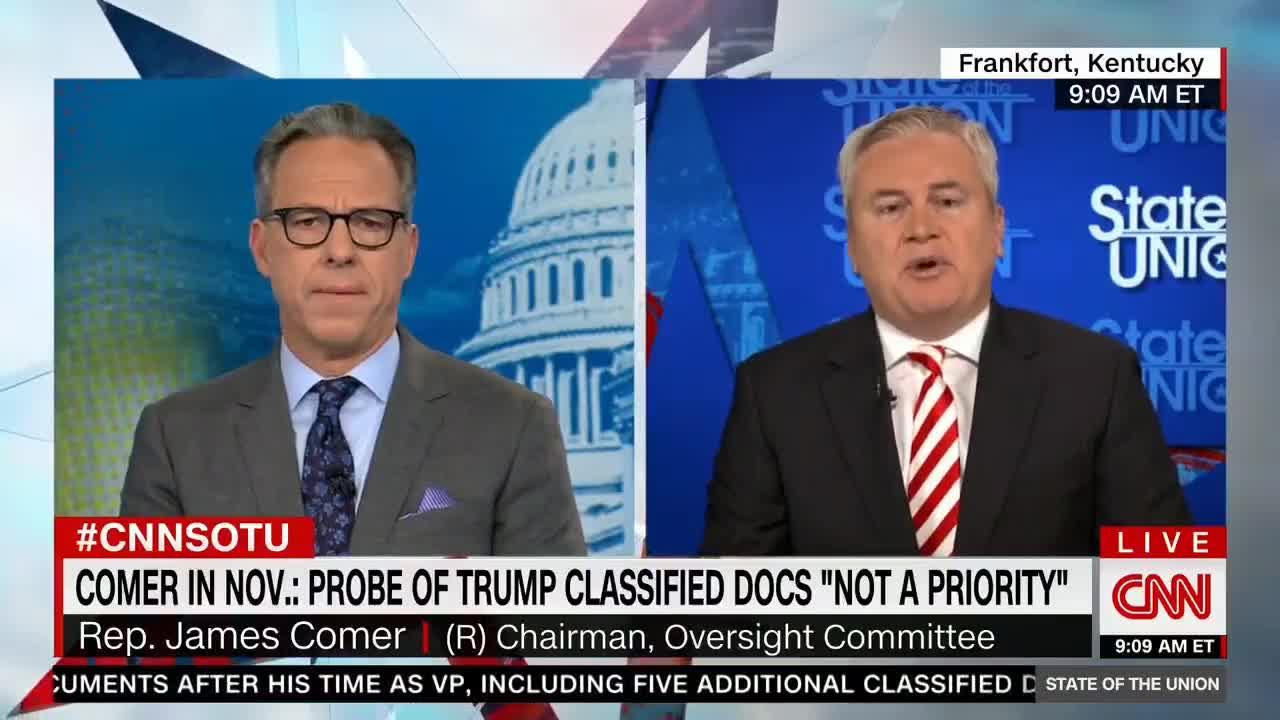 Jake Tapper Thinks He Has Rep James Comer - One News Page VIDEO Jake Tapper Thinks He Has Rep James Comer - One News Page VIDEO