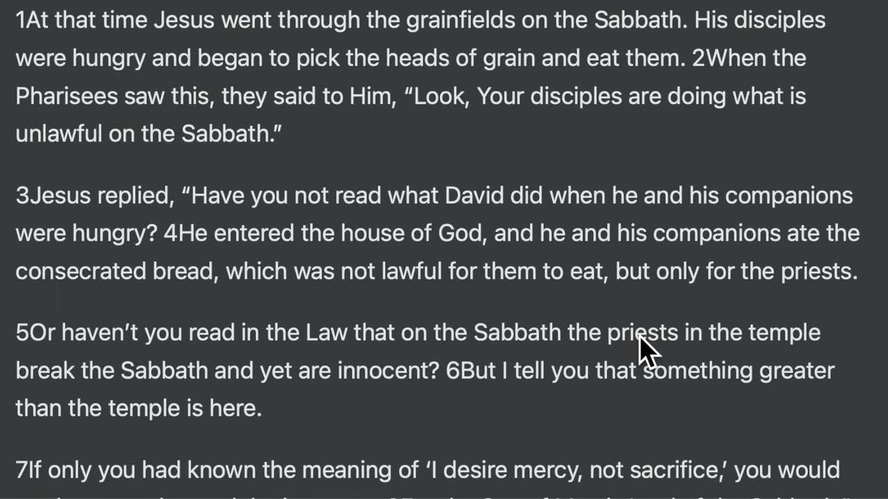 Matthew 12 - One News Page VIDEO