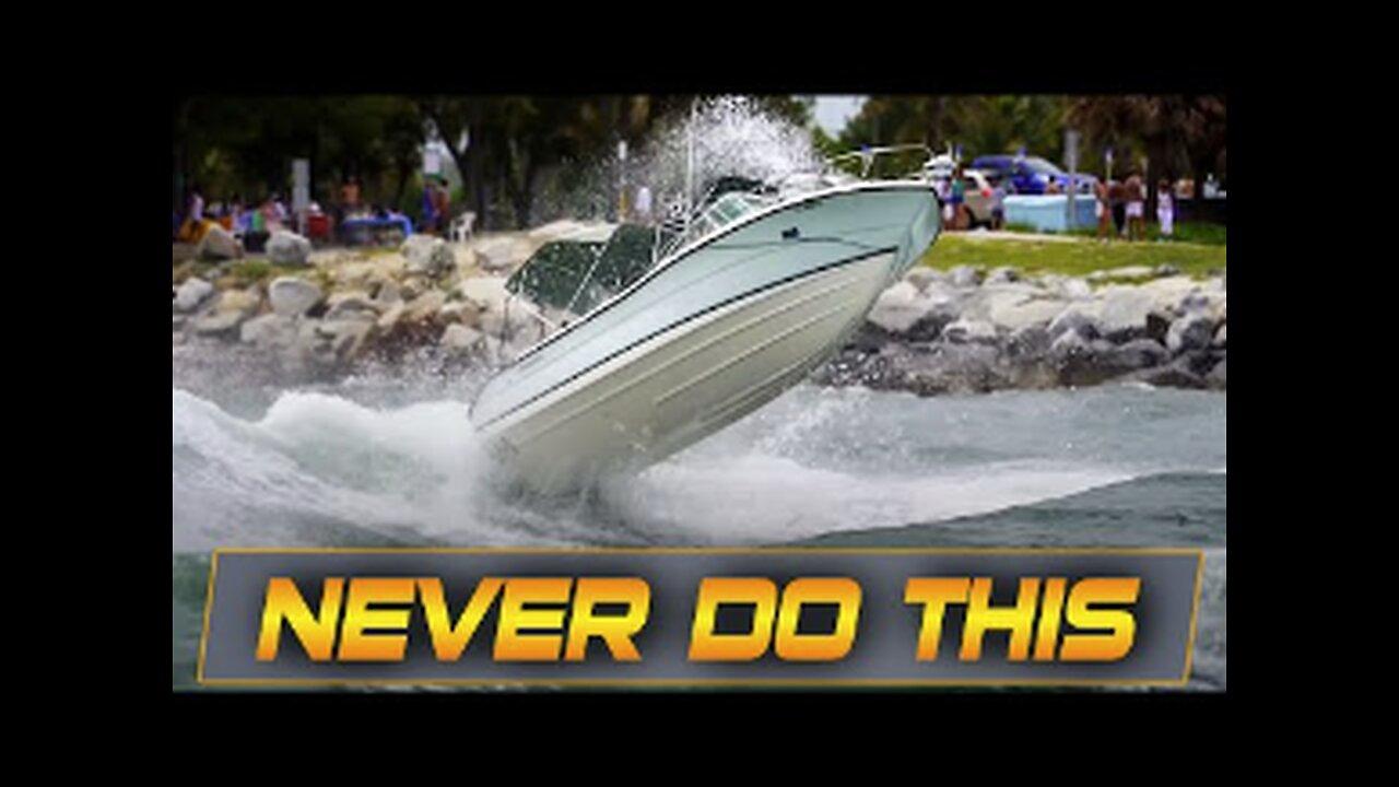 BOAT DESTROYED BY BIG WAVES - HAULOVER INLET - - One News Page VIDEO