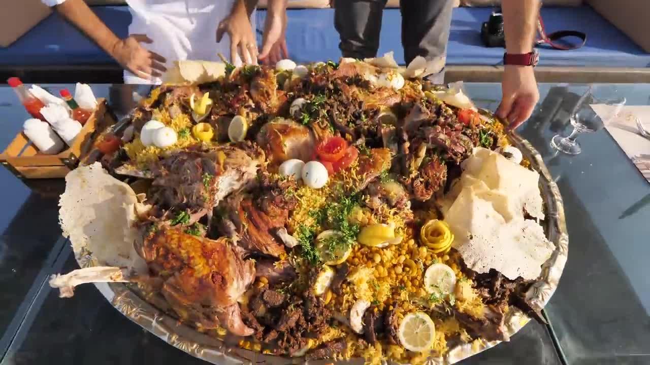 Dubai Food - RARE Camel Platter - WHOLE Camel - - One News Page VIDEO