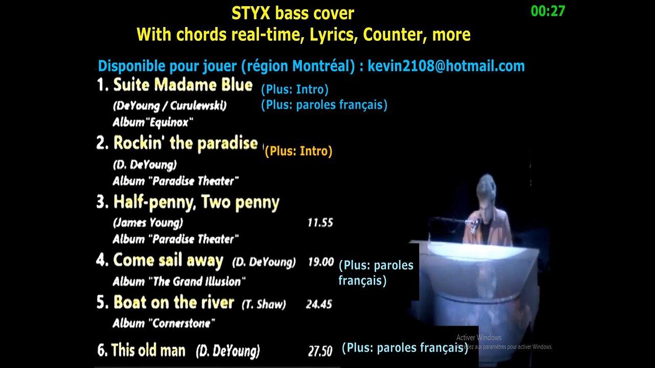 Bass cover STYX Vol. 1 _ Plus: Chords real time, - One News Page VIDEO