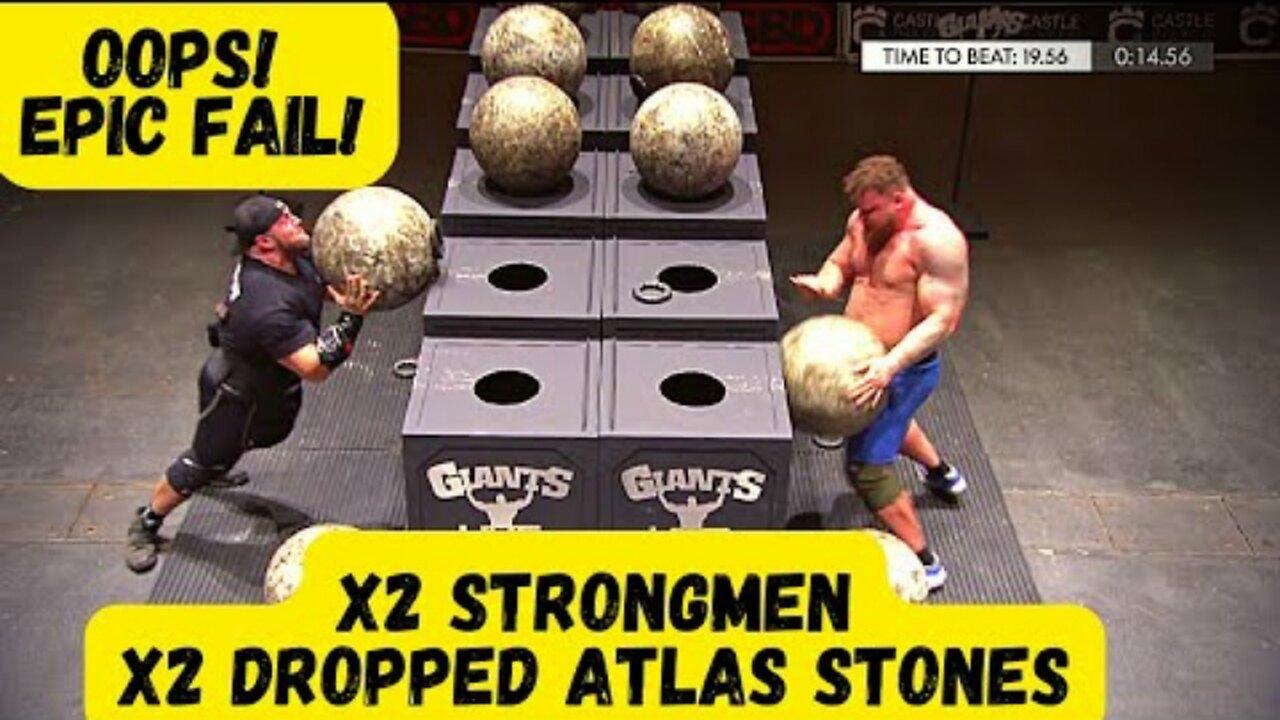 EPIC FAIL! Strongmen Drop Atlas Stones to Throw - One News Page VIDEO