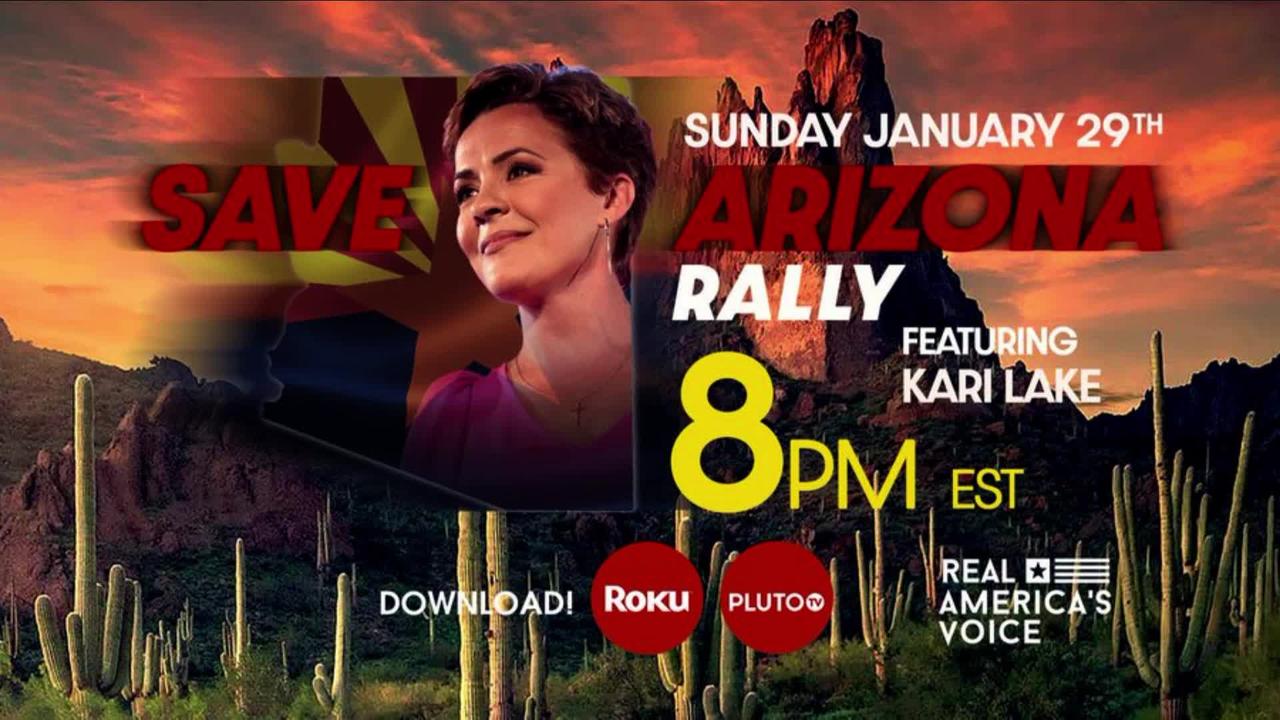 KARI LAKE - SAVE ARIZONA RALLY 1-29-23 - One News Page VIDEO