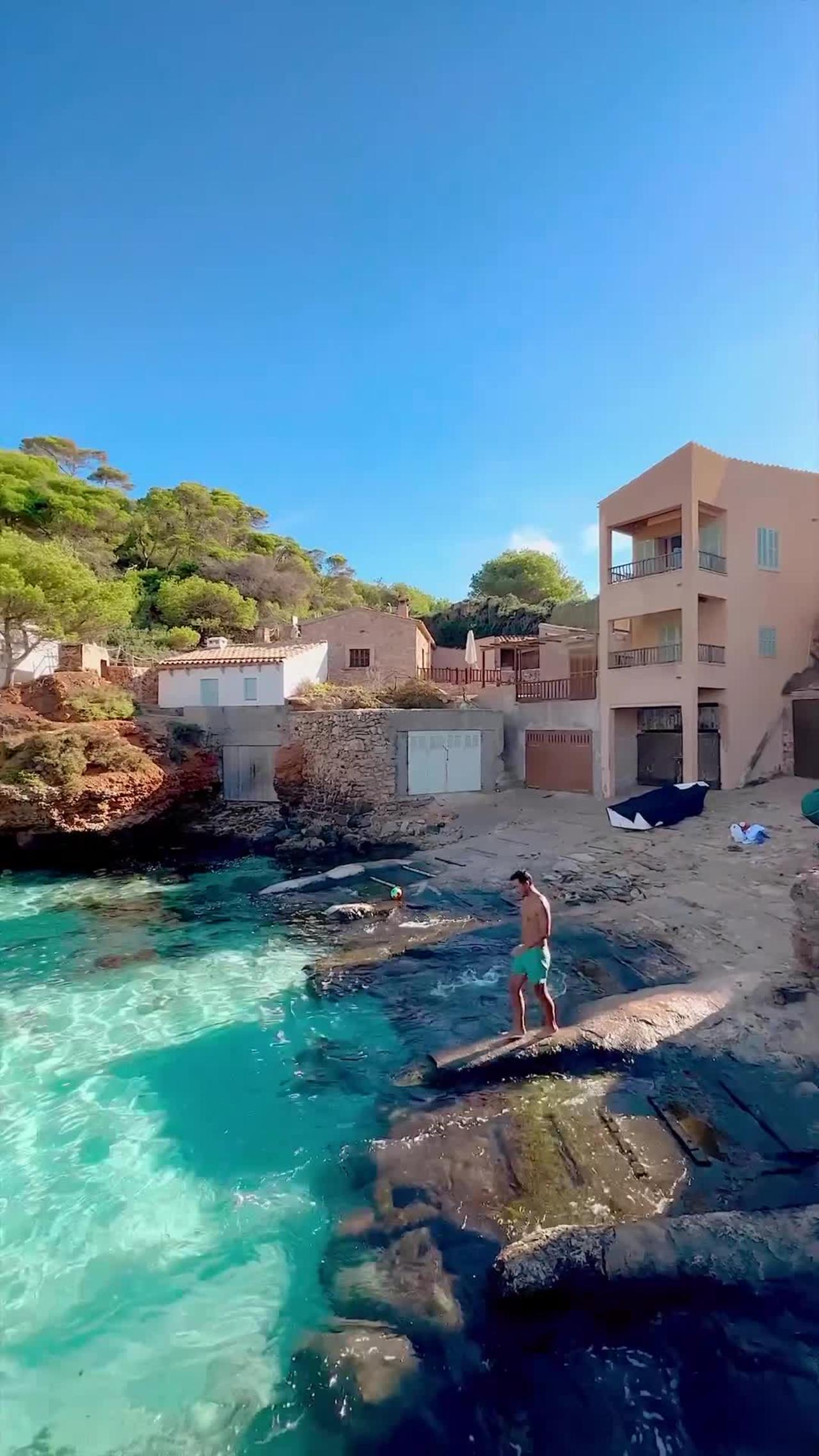 Enjoying a morning swim away from the crowds. - One News Page VIDEO