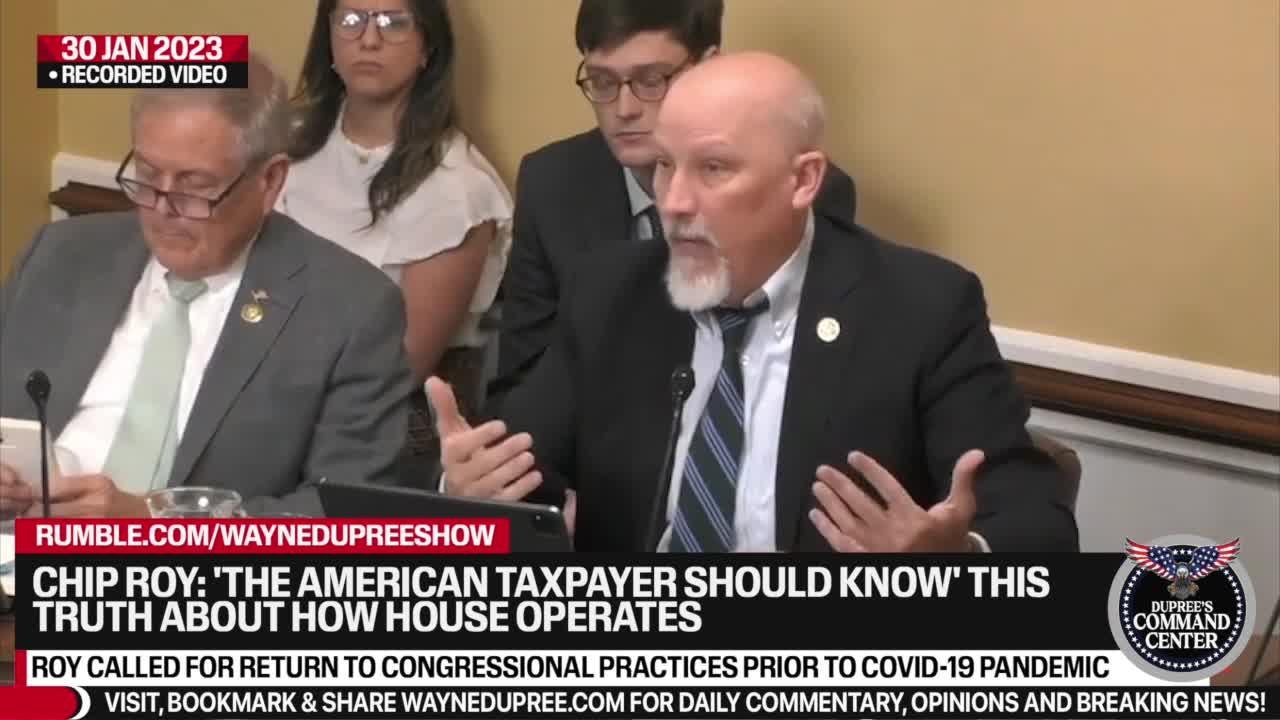 Rep. Chip Roy Says Americans Should Know How - One News Page VIDEO