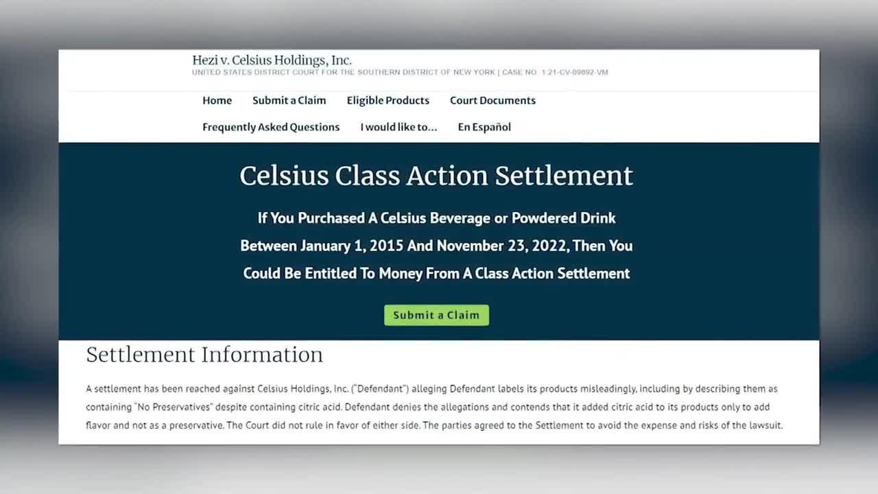 Celsius Energy Drink company settles class - One News Page VIDEO