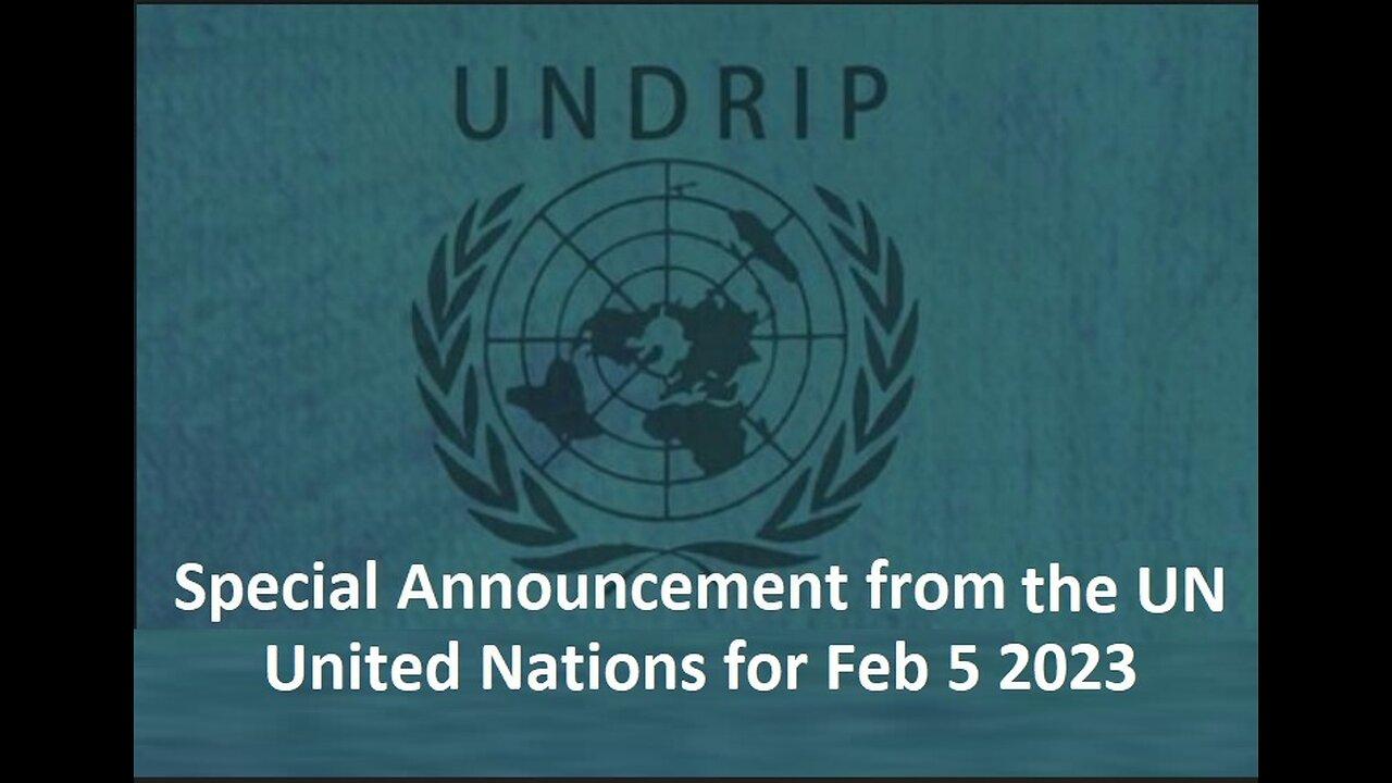 Special Announcement from United Nations for Feb - One News Page VIDEO