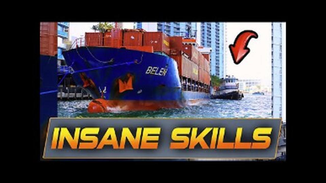INSANE TUGBOAT ACTION IN NARROW MIAMI RIVER - - One News Page VIDEO