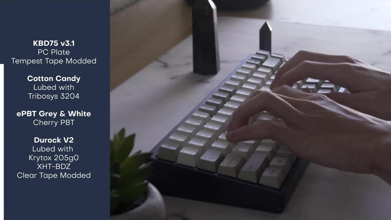 KBD75 with Cotton Candies Typing Sound Test (PC - One News Page VIDEO