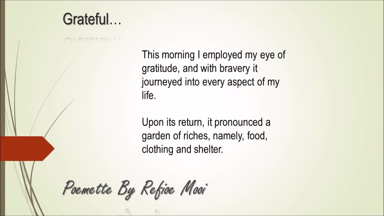 Short Poem About Being Grateful - One News Page VIDEO