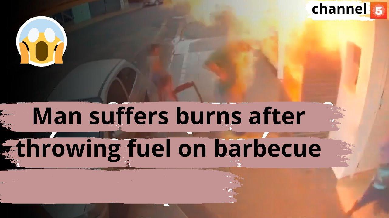 Security camera catches barbecue explosion that - One News Page VIDEO