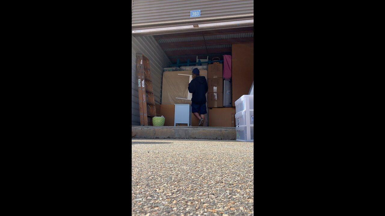 Loading a storage unit with my bud Sam jr - One News Page VIDEO