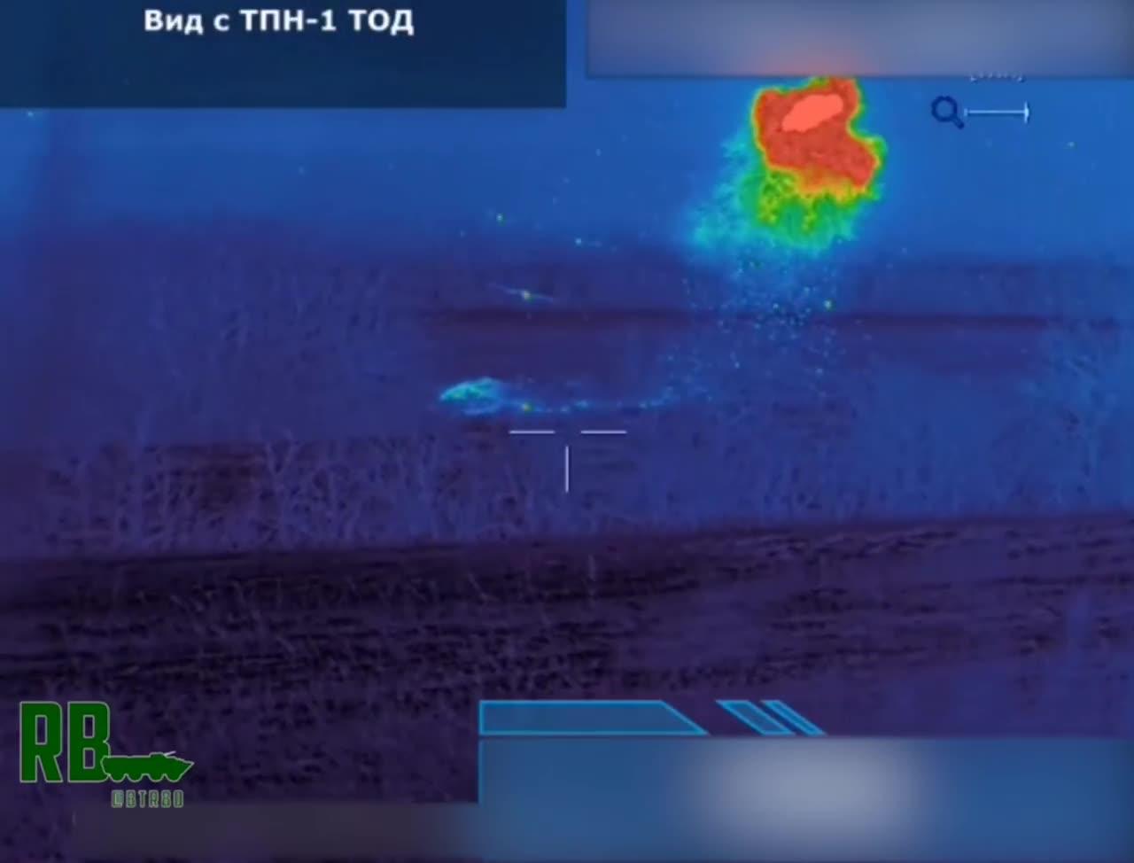 RAF ATGM team hits Ukrainian APC at night - One News Page VIDEO