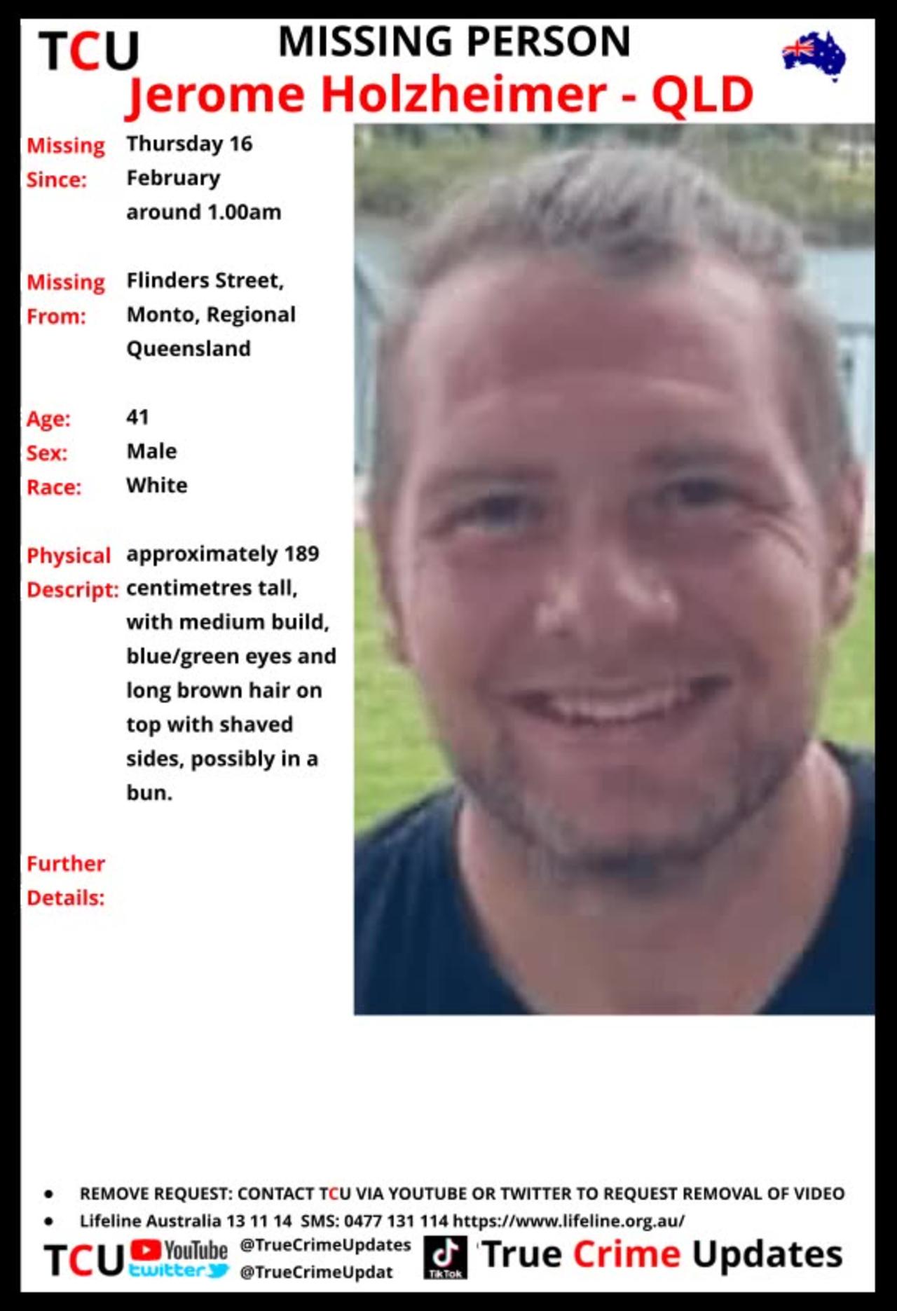 Missing Person Australia - Jerome Holzheimer - - One News Page VIDEO