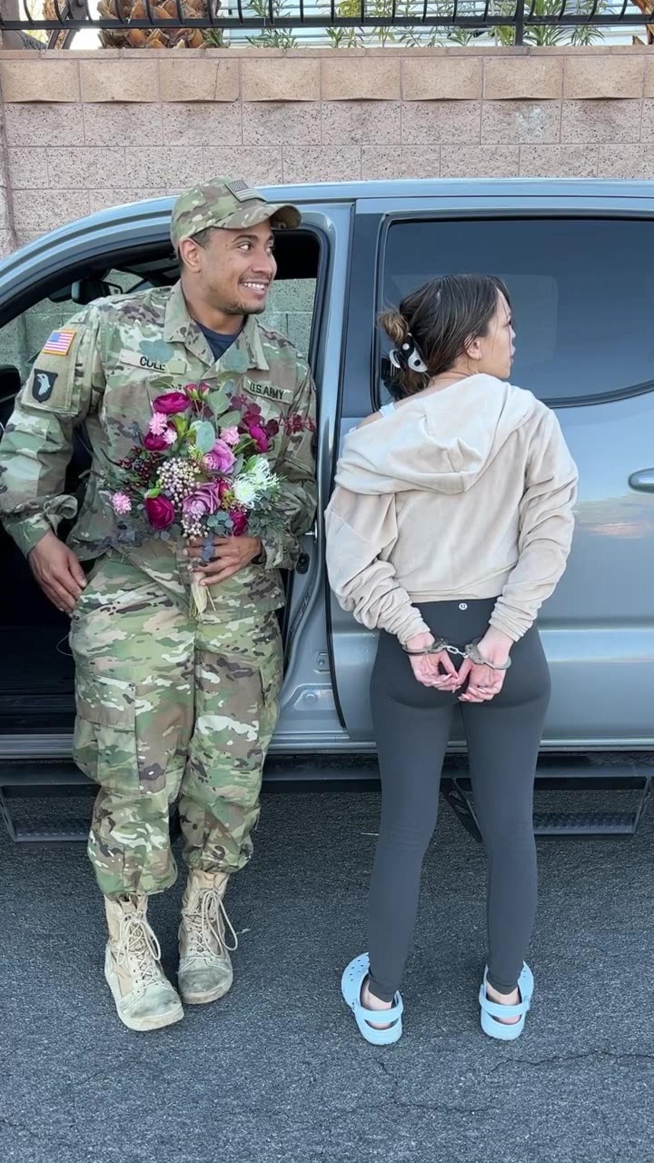 Military wife arrested prank - One News Page VIDEO