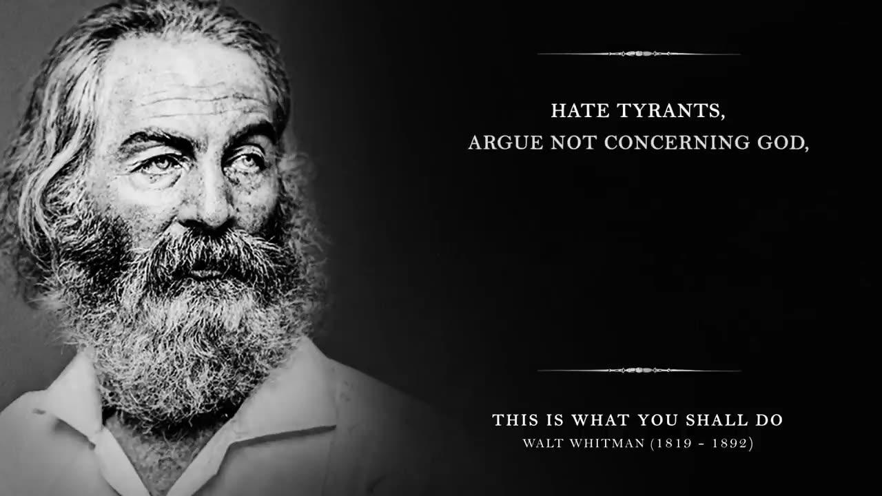 This Is What You Shall Do – Walt Whitman - One News Page VIDEO