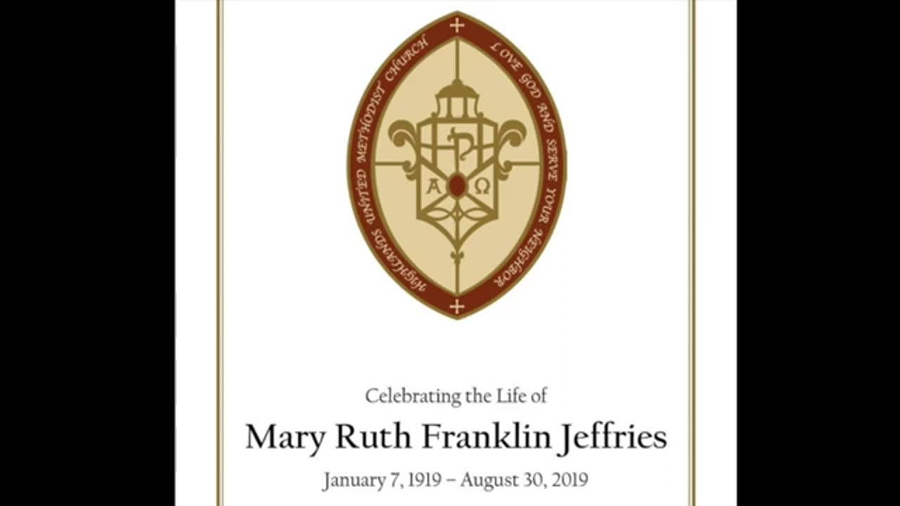 Mary Ruth Franklin Jeffries (1919-2019) Funeral - One News Page VIDEO
