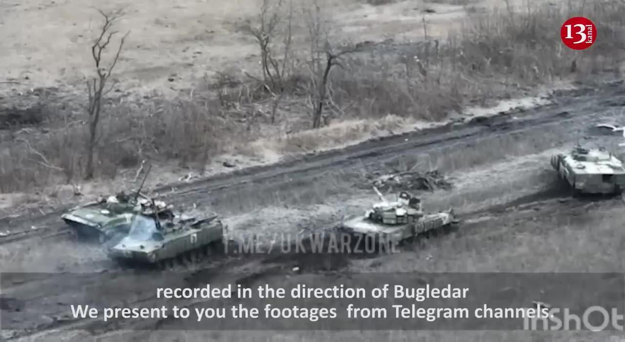 Advancing Russian tank column met with Ukrainian - One News Page VIDEO