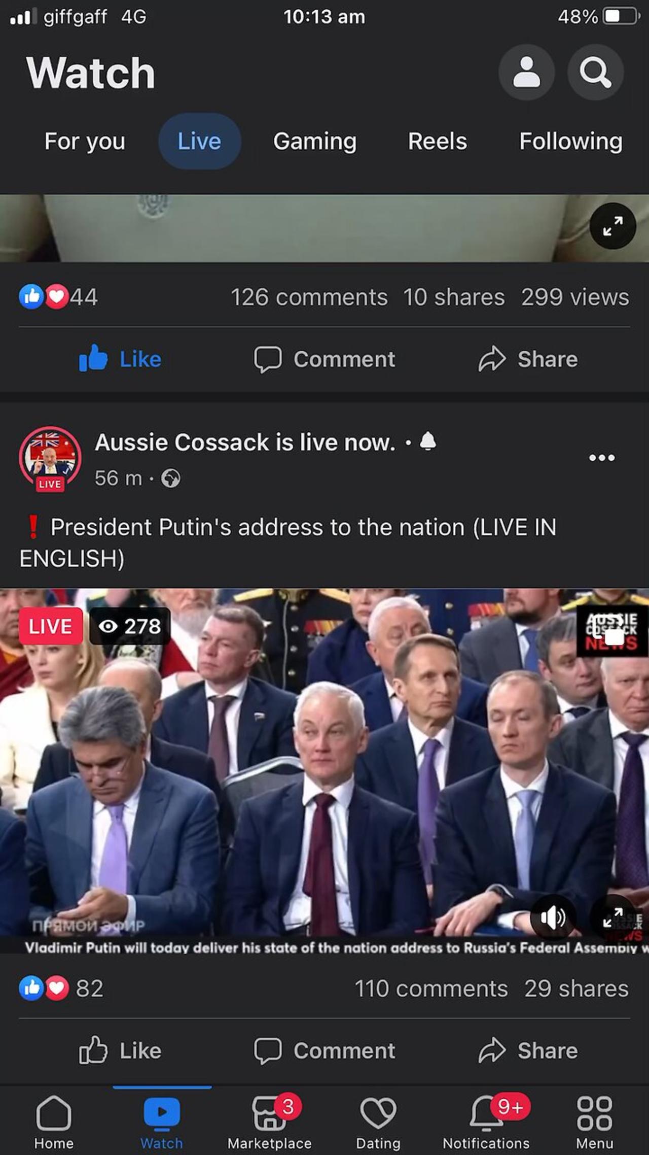 Putin speech 21/02/2023 Aussie Cossack part 2 - One News Page VIDEO