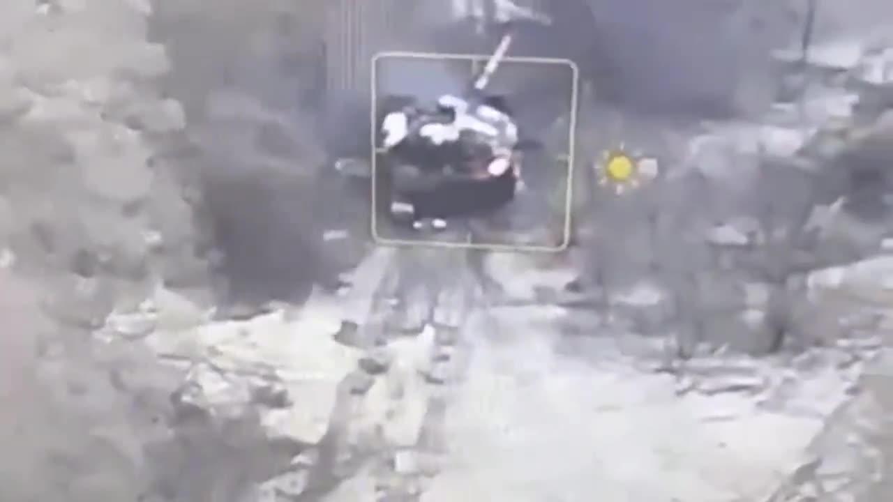 A Russian T90 Burning in a Forest Near Kreminna - One News Page VIDEO