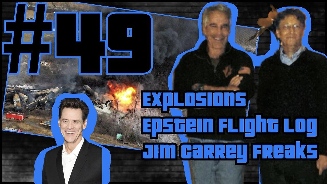 #49 Explosions, Epstein Flight log, Jim Carrey - One News Page VIDEO