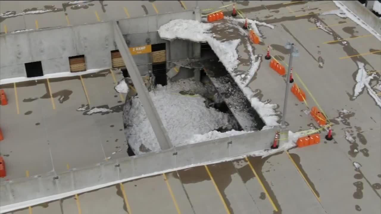 Parking structure collapse: Crews melting snow - One News Page VIDEO