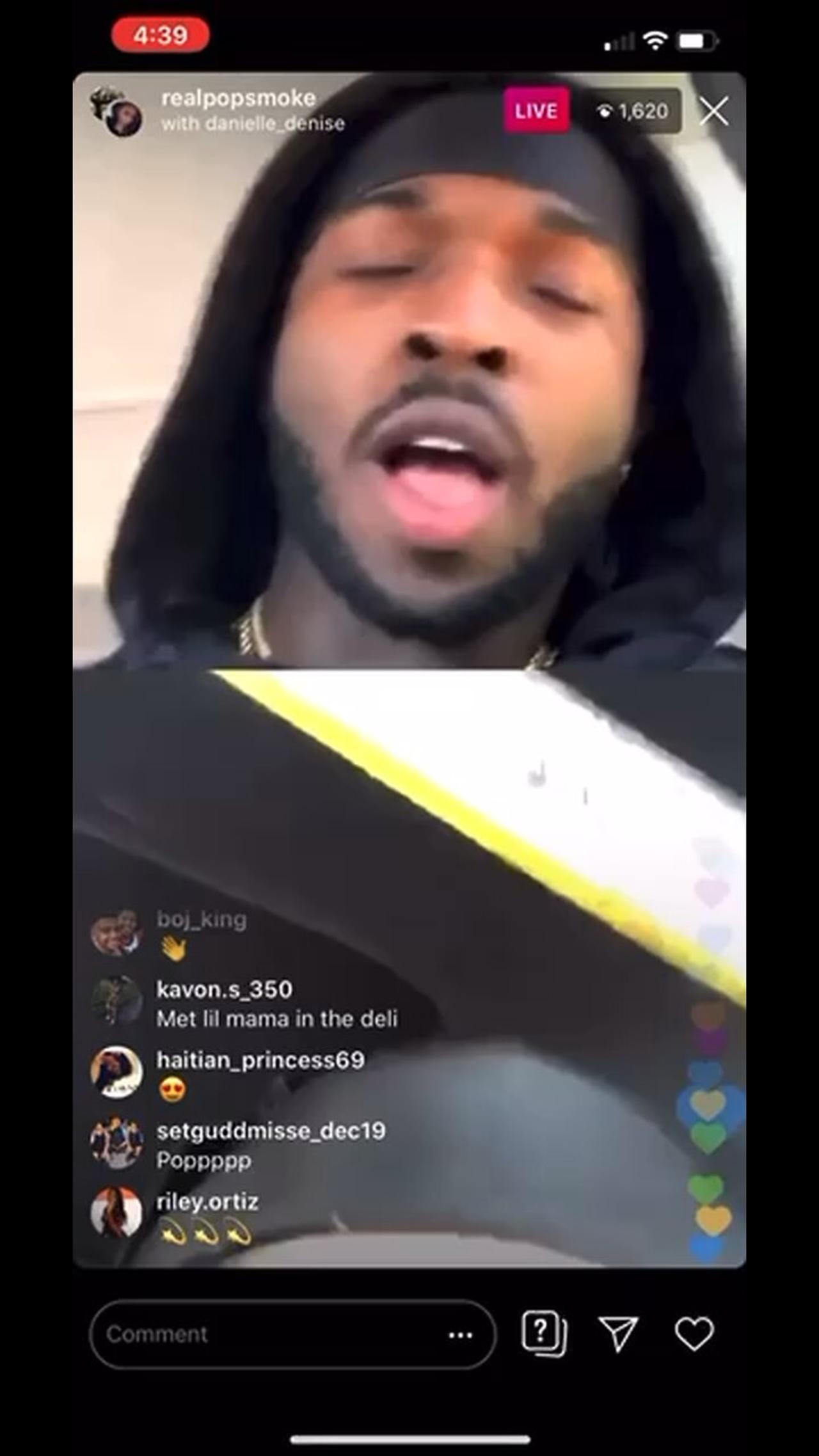 Pop Smokes IG live - One News Page VIDEO
