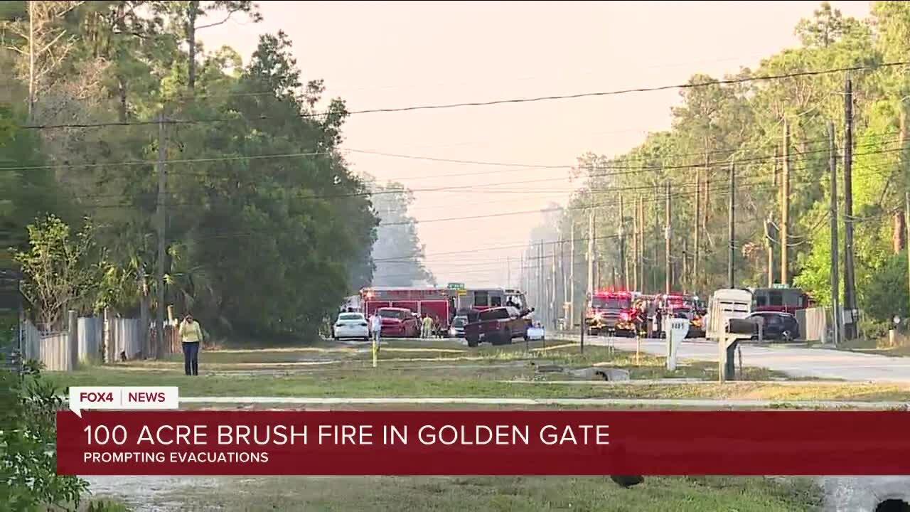100-acre brush fire causes evacuations in - One News Page VIDEO