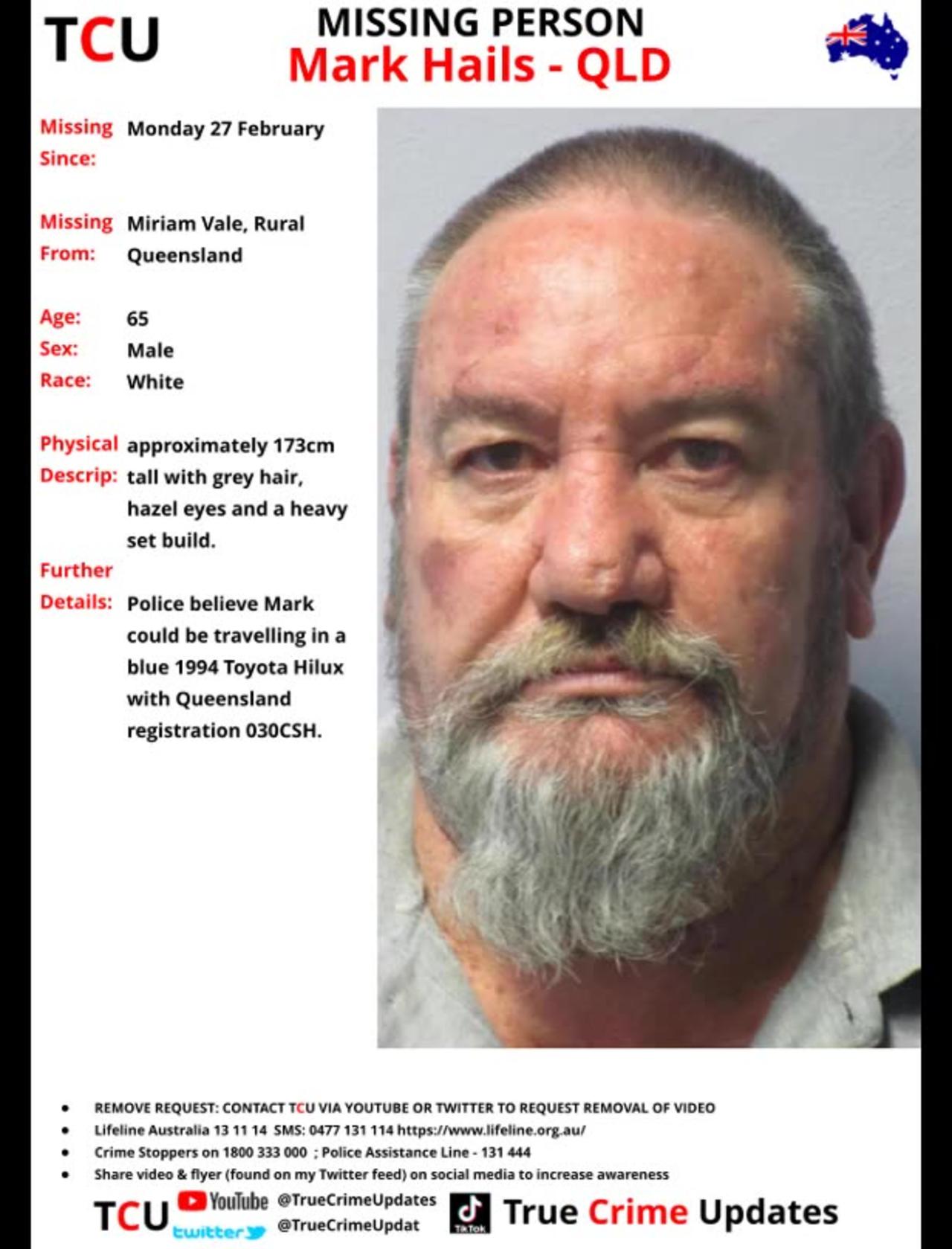 Missing Person Australia - Mark Hails - Miriam - One News Page VIDEO