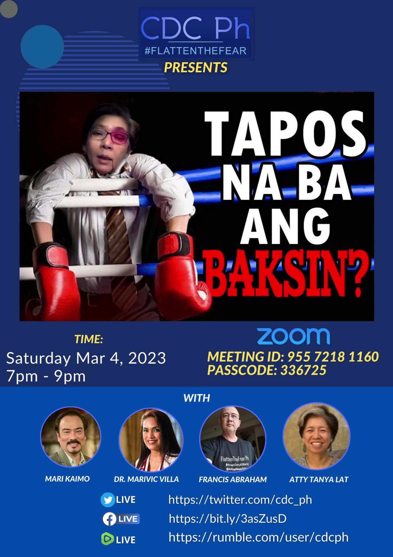 CDC Ph Weekly Huddle: Tapos Na Ba Ang Baksin? - One News Page VIDEO