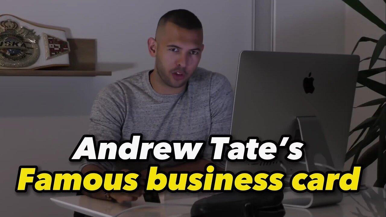Andrew Tate’s business card (The best business - One News Page VIDEO