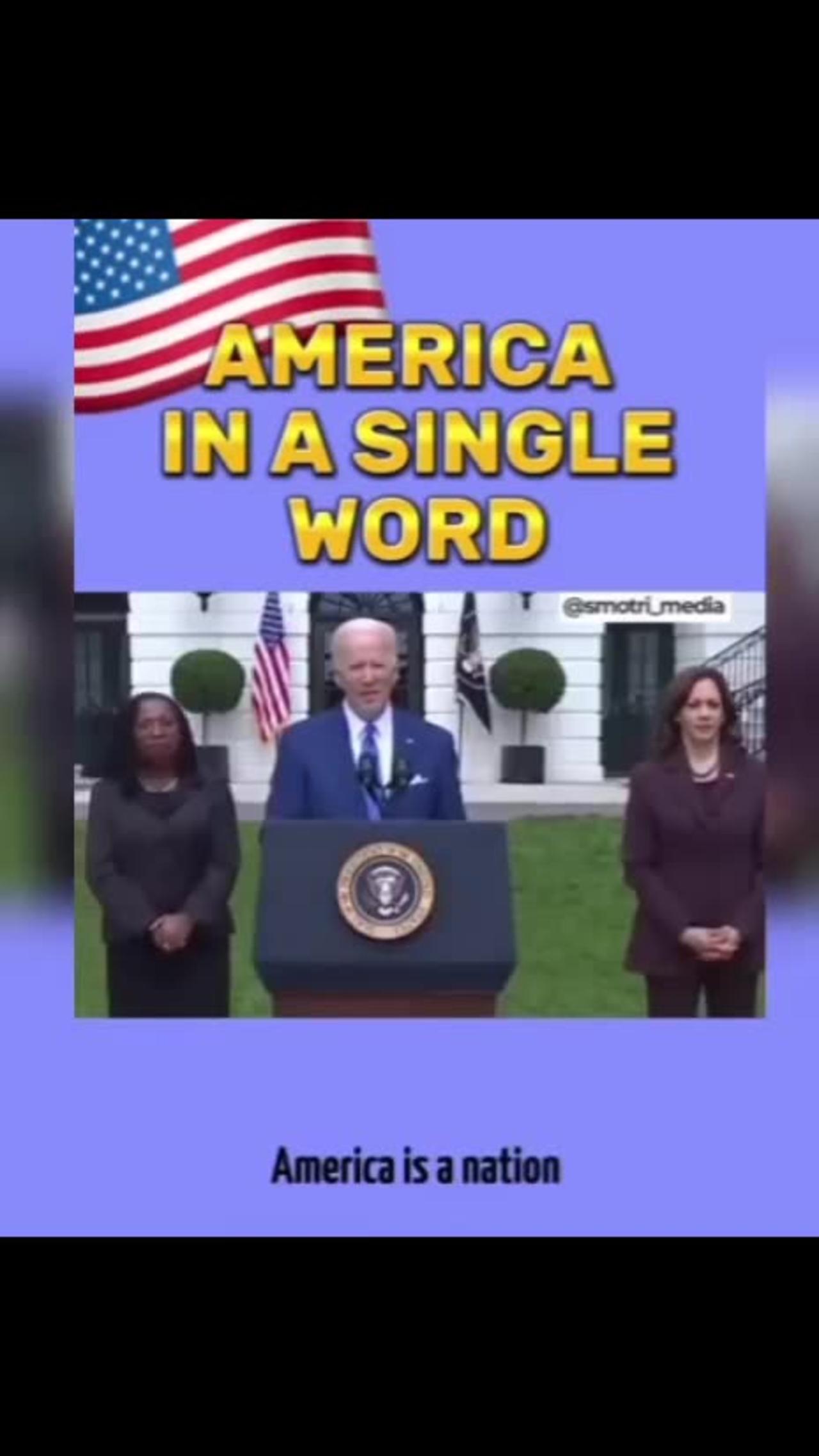 Joe Biden Defines America in a single word. + - One News Page VIDEO