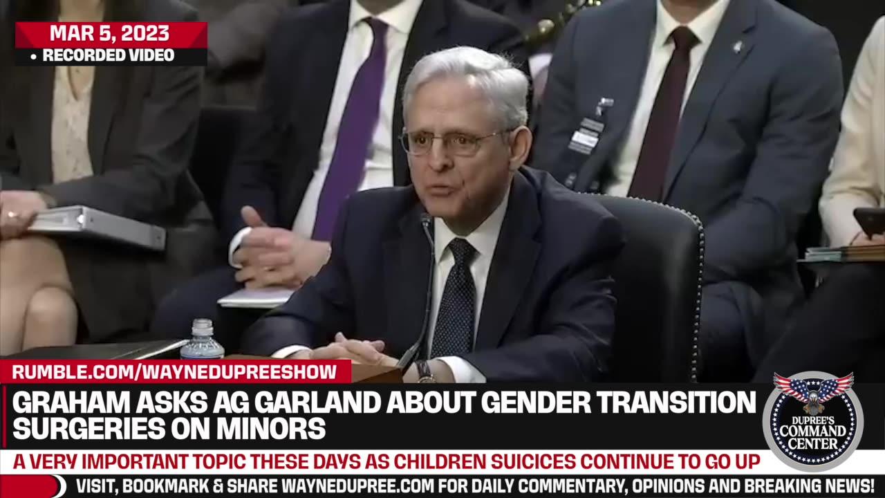 Sen. Graham Asks AG Merrick Garland About Gender - One News Page VIDEO