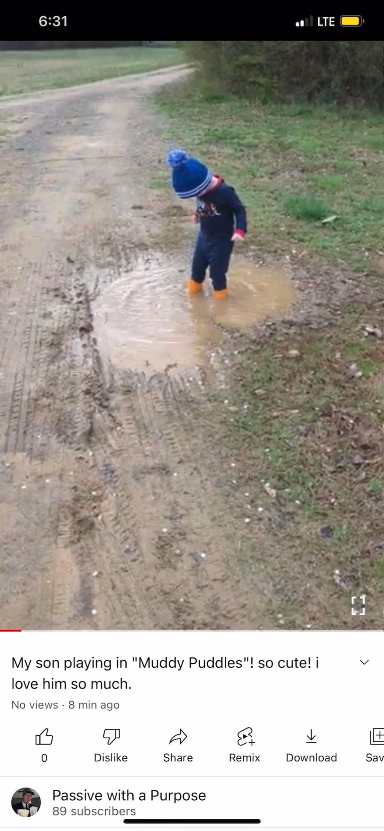 My son stuck in muddy puddles! So cute! - One News Page VIDEO