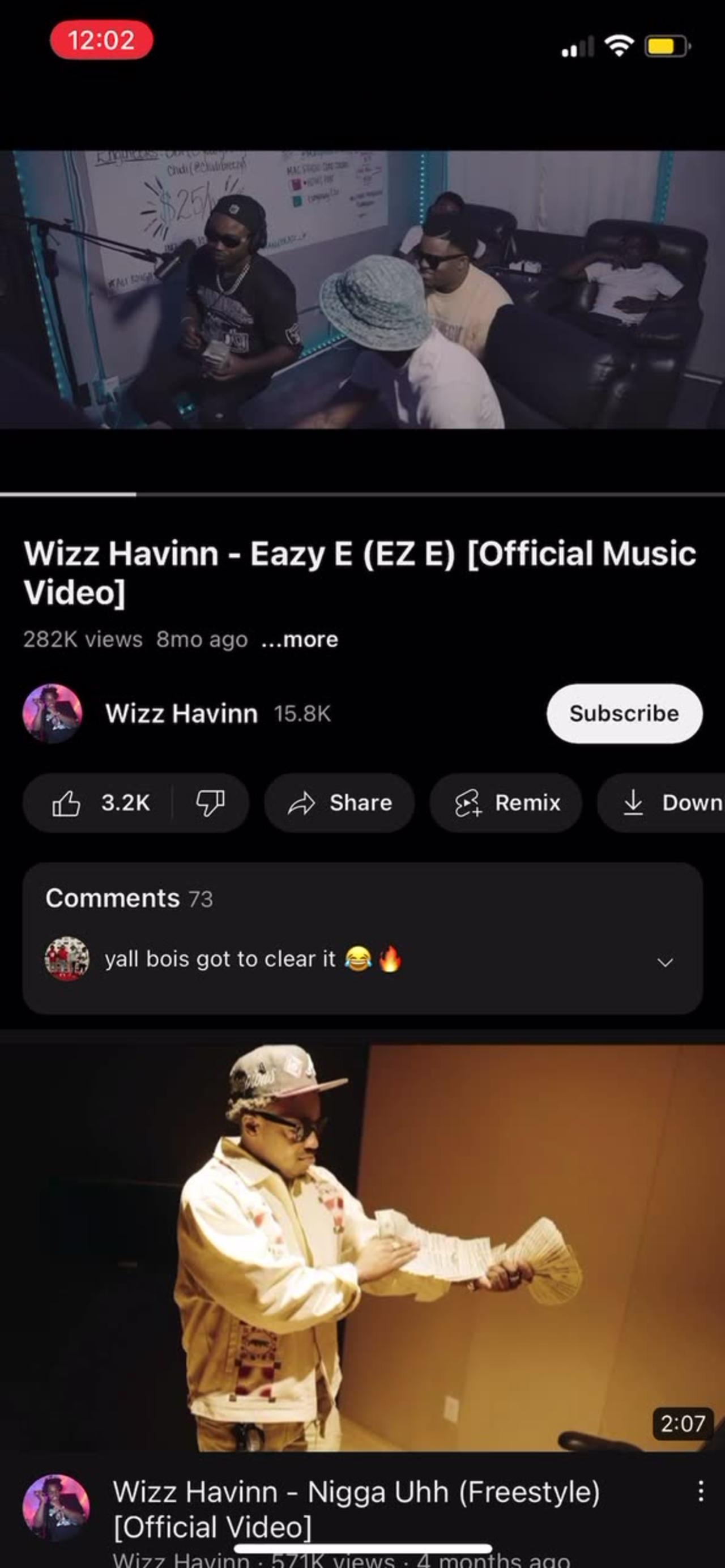 Eazy e wizz havinn - One News Page VIDEO