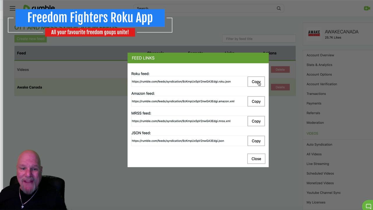 How to add your rumble channel to our Freedom - One News Page VIDEO