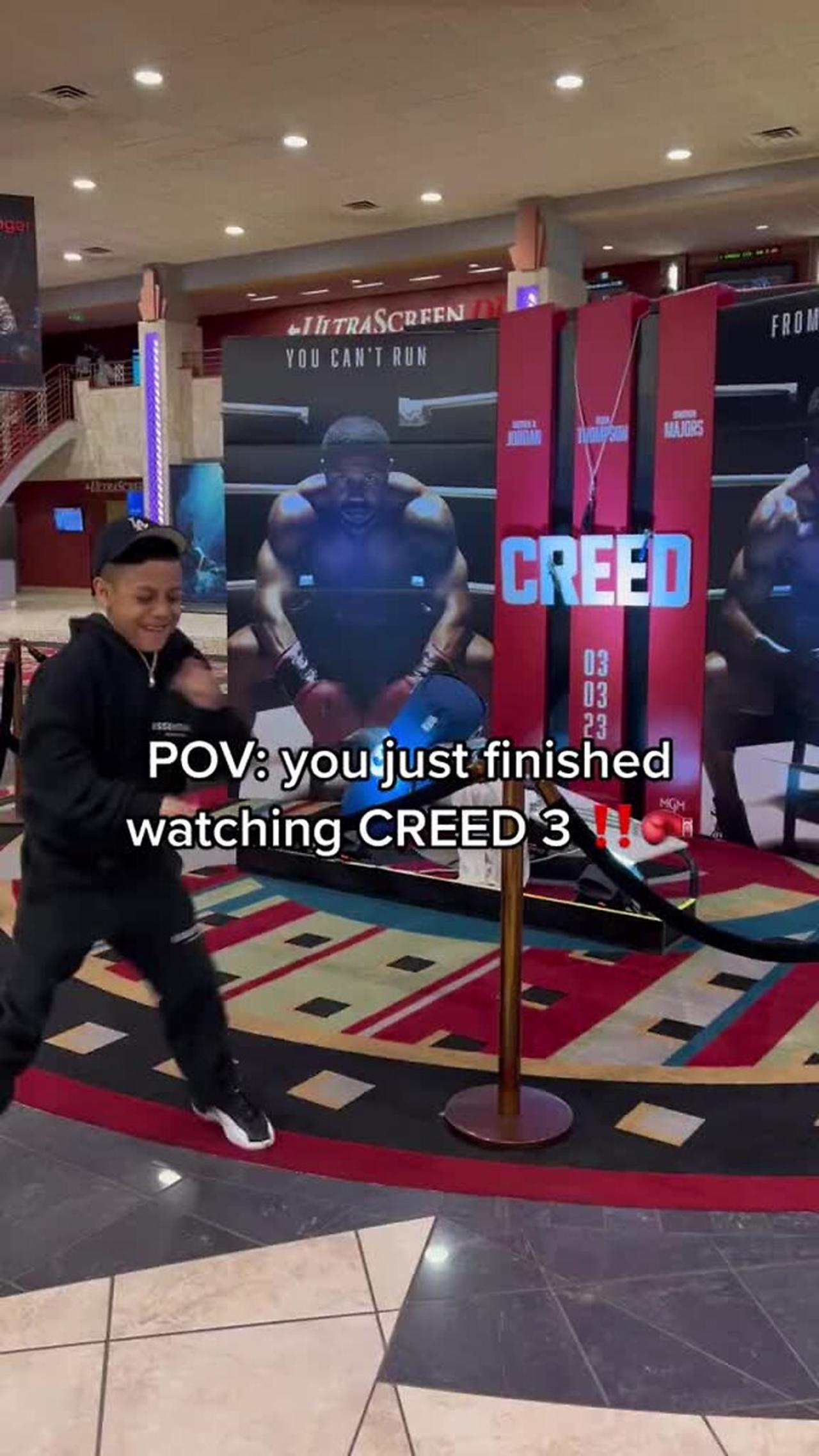 Kid is pumped after watching Creed 3!.mp4 - One News Page VIDEO