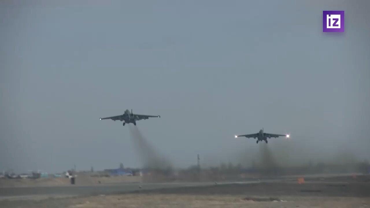 Su-25 attack aircraft working on the positions - One News Page VIDEO
