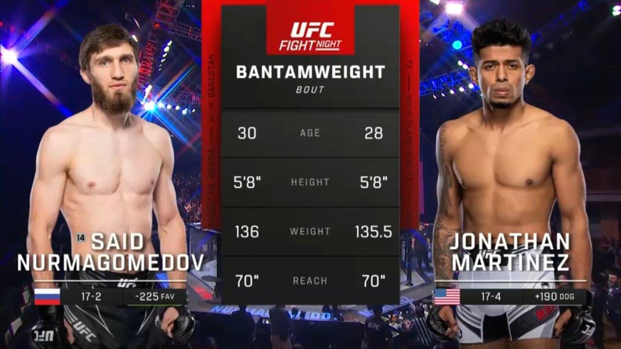 UFC - FIGHT NIGHT SAID NUR MAGOMEDOV VS JANATHAN - One News Page VIDEO