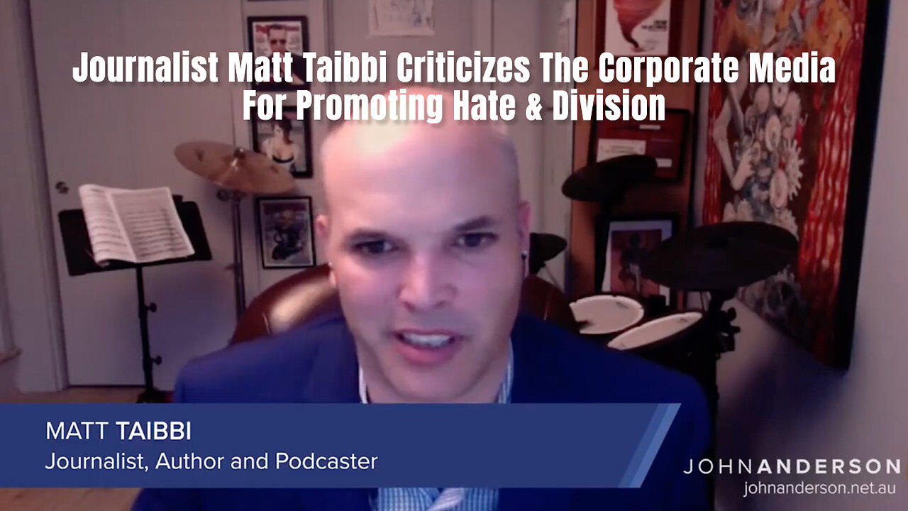 Journalist Matt Taibbi Criticizes The Corporate - One News Page VIDEO
