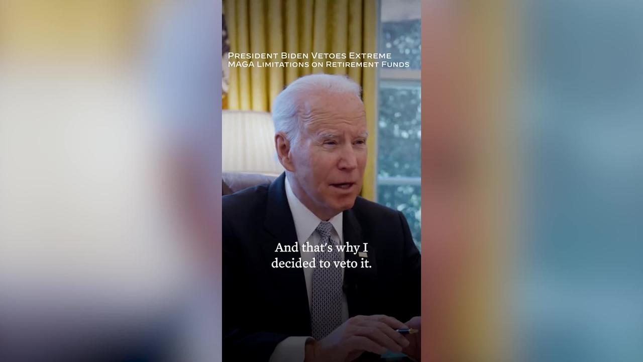 Biden issues first presidential veto, rejects - One News Page VIDEO