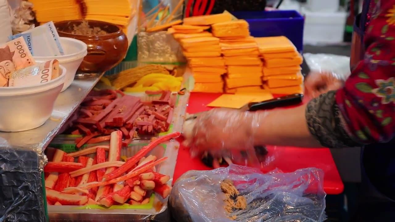 Street Food Korea - cheese bomb street gimbop - - One News Page VIDEO